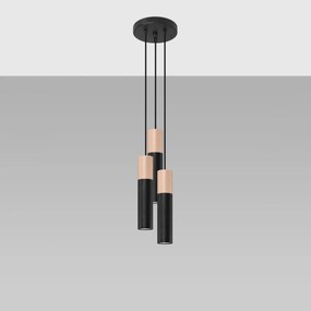 Sollux Lighting Závěsné svítidlo PABLO 3P černé
