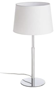 RENDL R11986 BROADWAY stolní lampa, dekorativní bílá chrom