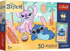 TREFL Puzzle Premium Plus Kids Lilo  Stitch / 30 dílků / 27 x 20 cm /