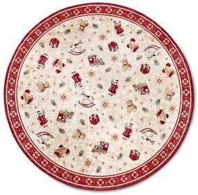 Villeroy & Boch Kusový koberec Toy's delight se střiženým vlasem 106217 Red, Multicolor kruh, 200x200 (průměr) kruh, červená, obývací pokoj