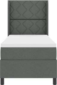 Postel s boxspringem s polštářem Tmavě šedá 200 x 80 cm textil 3341673