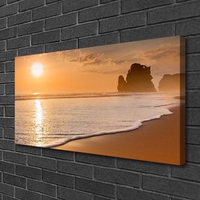 Obraz na plátně Moře Pláž Slunce Krajina 140x70 cm