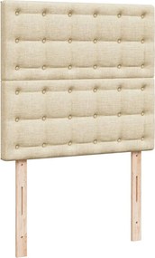Box spring postel s matrací krémová 100 x 200 cm textil 3292718