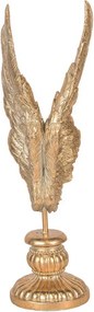 Zlatá antik andělská křídla na podstavci Angel Wings - 10*10*33 cm
