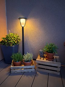 LED Solution Černá LED zahradní solární lampa 2W IP65 93cm 2894