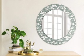 Kulaté dekorativní zrcadlo Mraky fi 50 cm