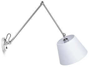 RENDL R12482 ASHLEY nástěnná lampa, s ramenem bílá chrom