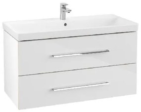 Villeroy & Boch Avento - Umyvadlová skříňka, 980x514x452 mm, 2 zásuvky, Crystal White A89200B4