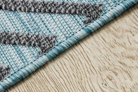 Dywany Łuszczów, Kusový koberec Botanic 65242 Feathers aqua – na ven i na doma, 157x220, modrá, chodba / předsíň