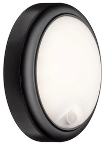 Paulmann 94187 tmavě šedé nástěnné/stropní venkovní svítidlo se senzorem pohybu LED 15W 3000K, průměr 18cm, IP44