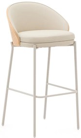 Béžová/v přírodní barvě barová židle (výška sedáku 77 cm) Eamy – Kave Home