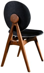 Hanah Home Sada židlí (2 kusy) Touch v2 - Anthracite, Ořech, Antracitová