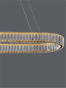 Nova Luce Závěsné designové svítidlo Aurelia 1, zlaté, š. 92cm