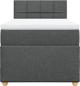 Box spring postel s matrací tmavě šedá Single textil 3286858