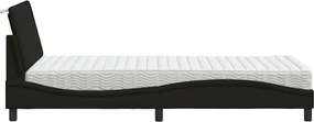 Postel s matrací Hanko černá 90 x 200 cm textil 3310505