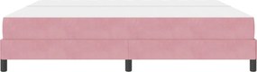 Postel s boxspringem s matrací Růžová 200 x 200 cm textil 3398718
