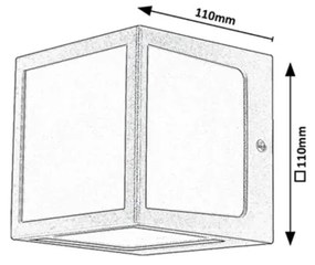 Rabalux 77042 - LED Venkovní nástěnné svítidlo LED/10W/230V IP54 antracit