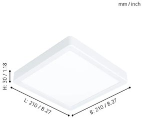 Eglo 99237 - LED Stropní svítidlo FUEVA 5 LED/16,5W/230V