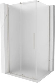 Mexen Velar, sprchový kout s posuvnými dveřmi 120 x 110 cm, 8mm sklo námraza, broušená ocel, 871-120-110-31-97