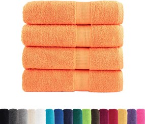 Prémiové osušky SOLUND 4 ks oranžové 100x150 cm 600 g/m² 137384