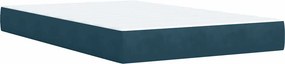 Box spring postel s matrací tmavě modrá 120x190 cm samet 3285273
