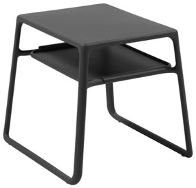 OnaDnes -20% Nardi Antracitově šedý plastový zahradní odkládací stolek Pop 44 x 39 cm