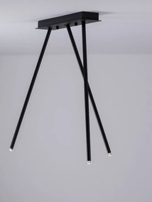 Matně černé hliníkové LED stropní svítidlo s ohybatelnou konstrukcí 10x45 cm Stilvi – Nova Luce
