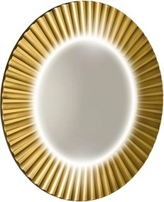Sapho Pride - Zrcadlo Strip s LED osvětlením, průměr 90 cm, zlato PD950