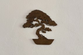 Lepy.cz Dřevěná dekorace na zeď Bonsai Velikost (šířka x výška): 20x20cm, Barevná varianta: Ořech