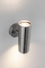 P 94331 Venkovní nástěnné svítidlo Flame IP44 max. 2x35W GU10 ocel kartáčovaný 230V - PAULMANN
