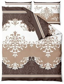 Zaratex Saténové povlečení 160x200 Palace béžové hnědé ornamenty