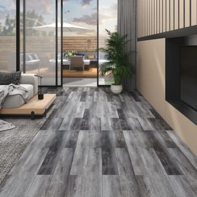 Nesamolepicí PVC podlahová prkna 5,26 m² 2 mm lesklá šedá,  146571