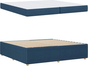 Rám postele Modrá 200 x 200 cm textil 3398437
