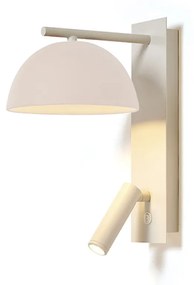 Nástěnná hliněná lampička ke čtení Absis Reader Vertical Barva stínítka: Bílá, Barva svítidla: Bílá