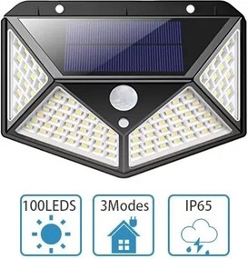 Solární čtyřstranné LED osvětlení s pohybovým senzorem