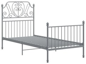 Rám postele šedý kov 90 x 200 cm,  324843