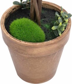 Umělé zimostrázy ve tvaru koule 2 ks s květináči zelené 56 cm 336517
