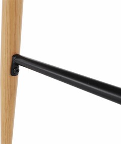 Barový stůl, bílá/dub, průměr 60 cm, IMAM