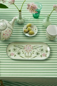 Pip Studio Lily &amp; Lotus oválný tác 33,3x15,5cm, zelený (Porcelánový oválný tác)