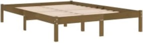 Rám postele medově hnědý masivní dřevo 200 x 200 cm 3105688
