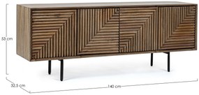 BIZZOTTO dřevěný TV stolek DARSEY 53x140 cm 0746870