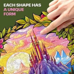 EscapeWelt Dřevěné puzzle Kouzelný les / 200 dílků /  Obtížnost: střed