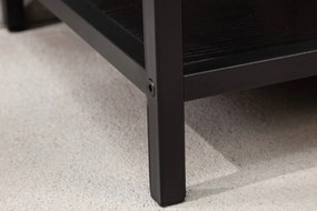 Designový regál Maille 185 x 77 cm černý jasan