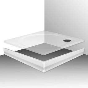 Čelní panel čtverec 100 mm Univerzální Bílá Panel čelní / 1000 8010081