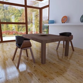 Jídelní židle 2 ks ohýbané dřevo a umělá kůže,  270546