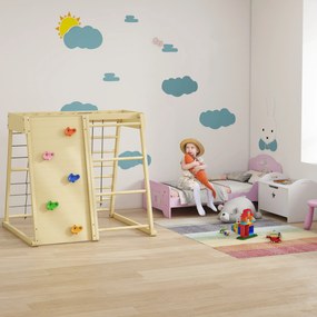 HOMCOM Dětská postel pro děti od 3 let - Dřevěná postel s bezpečnostními zábranami, max. nosnost 50 kg, 143x73x60 cm, Růžová