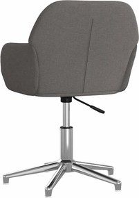 Otočné jídelní židle 2 ks tmavě šedé textil 3103031
