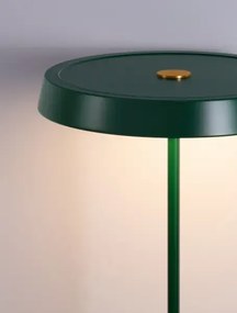 LED zeleno-černá stojací lampa Vetro