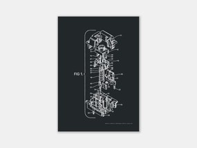 Technický plakát MECHANICAL SWITCH Onyxen / A2