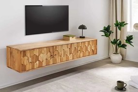 Designový závěsný TV stolek Justice 160 cm akácie